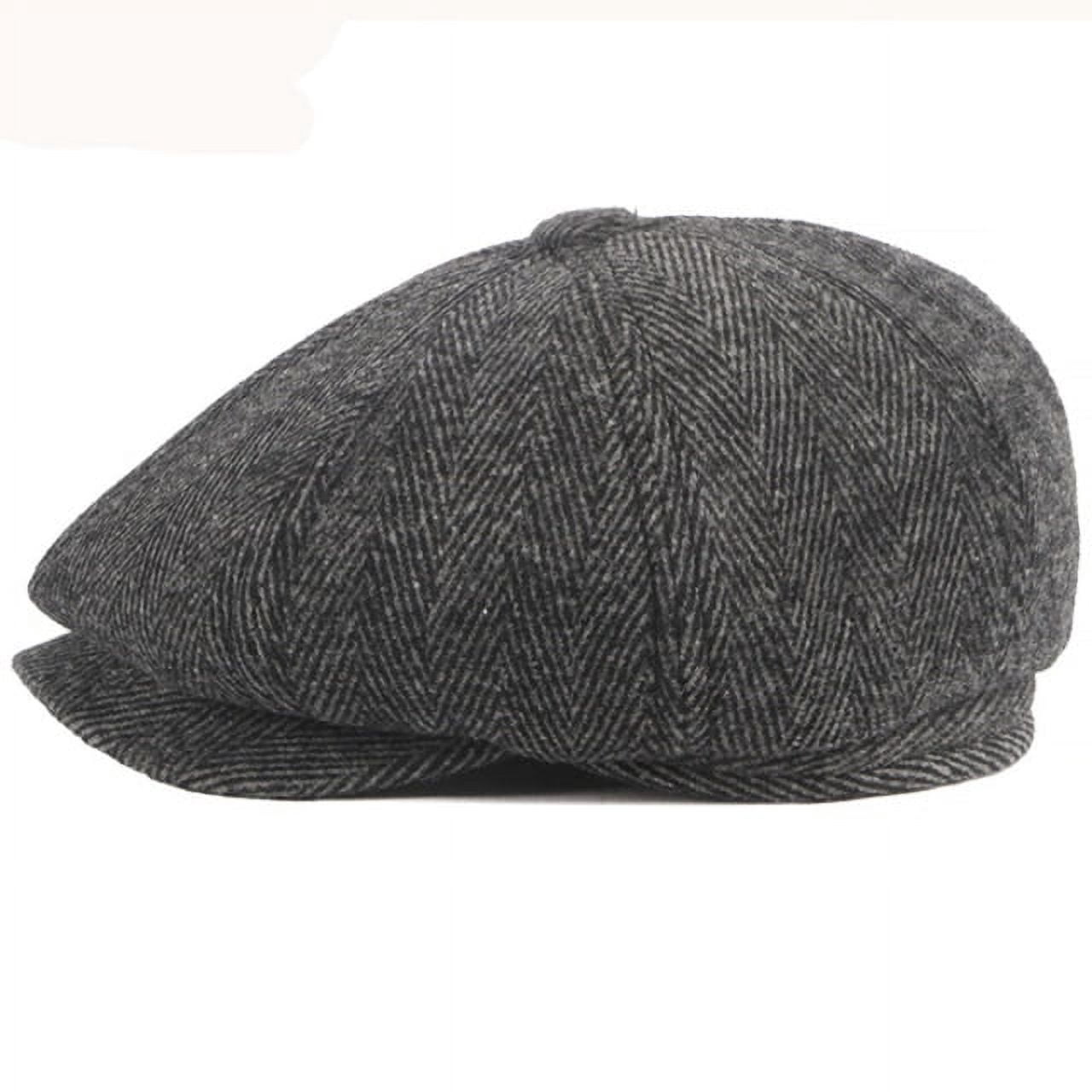 SikaFu Autumn Winter Cap Hat Thick Warm Men Beret Cap Male Vintage Wool ...