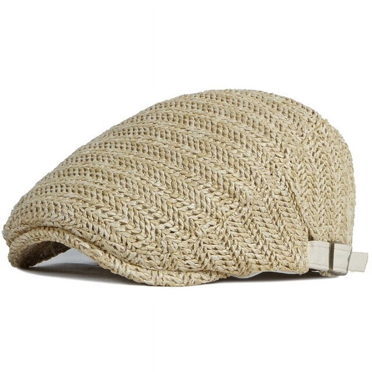 SikaFu Beret Cap Breathable Straw Beret Hat Male Female Adjustable Ivy ...