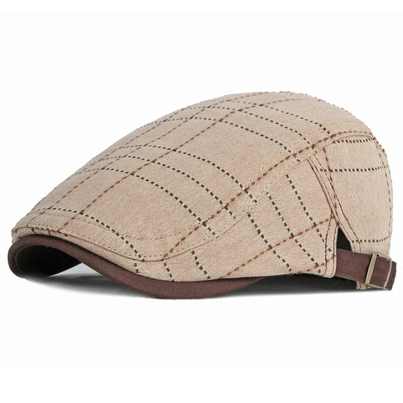 SikaFu Beret Cap New Male Female Plaid Artist Painter Beret Hat ...