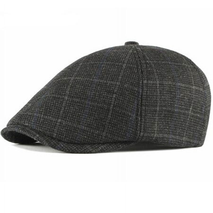 SikaFu Beret Cap Thick Warm Winter Hat Caps for Men Vintage Plaid ...