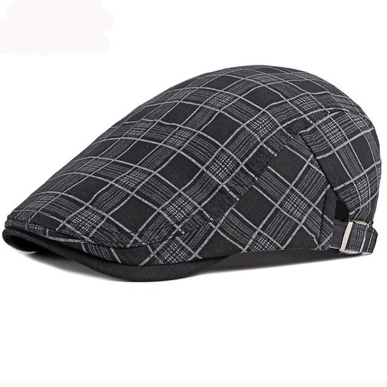 SikaFu Beret Men Women Spring Summer Hat Vintage Plaid Ivy Newsboy Flat ...