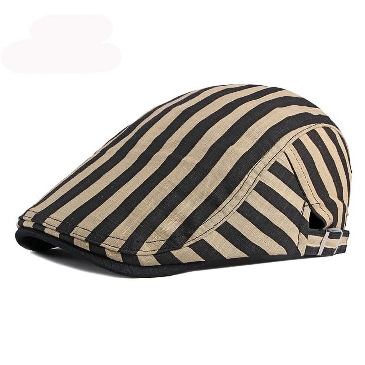 SikaFu Beret Men Women Striped Beret Hat Spring Summer Ivy Newsboy Flat ...