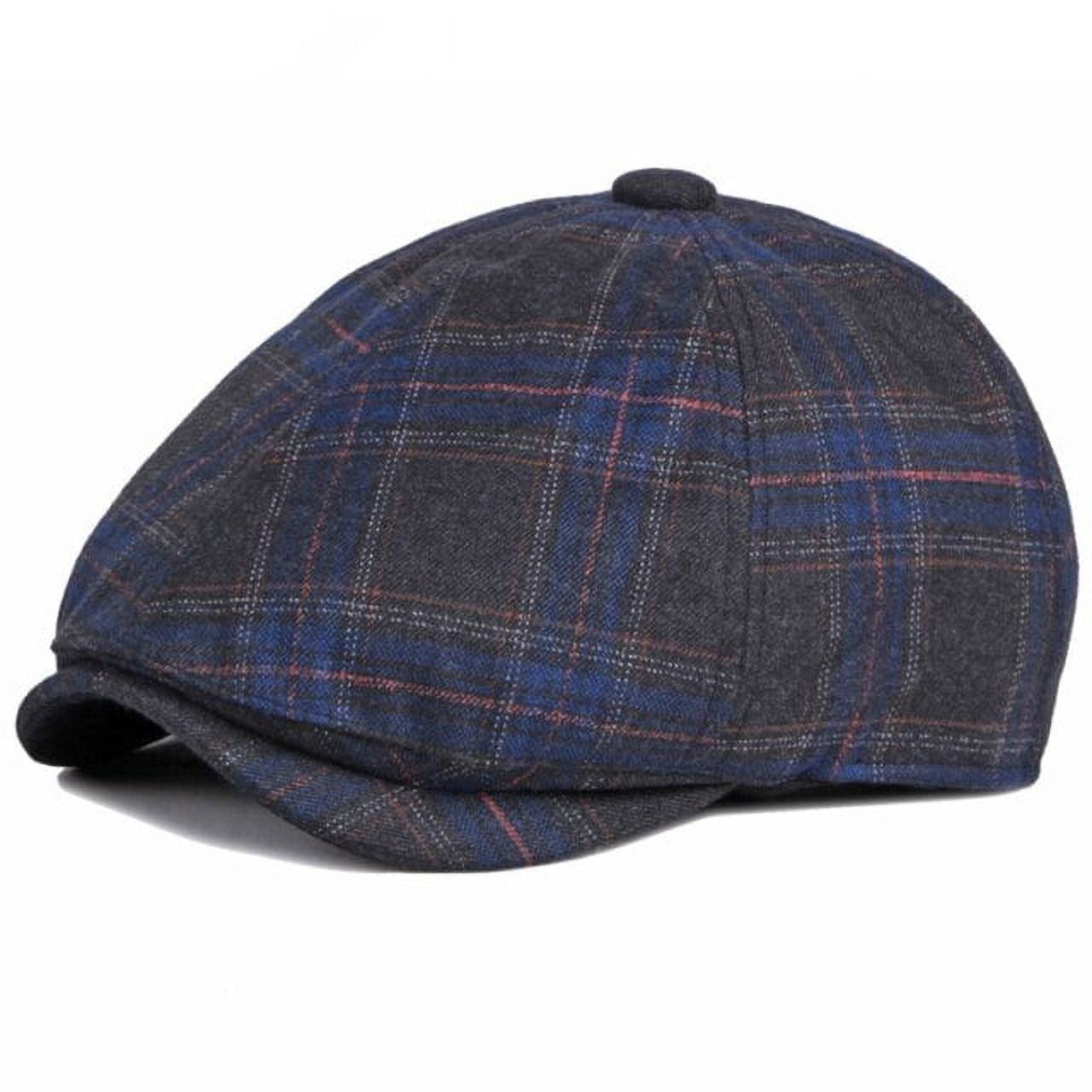 SikaFu Berets Panels Octagonal Newsboy Cap Retro Plaid Artist Painter ...