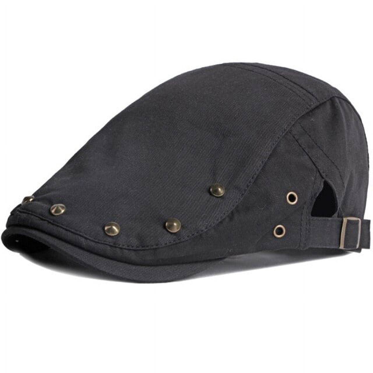 SikaFu Berets Spring Summer Caps for Men Women Rivet Adjustable Ivy ...
