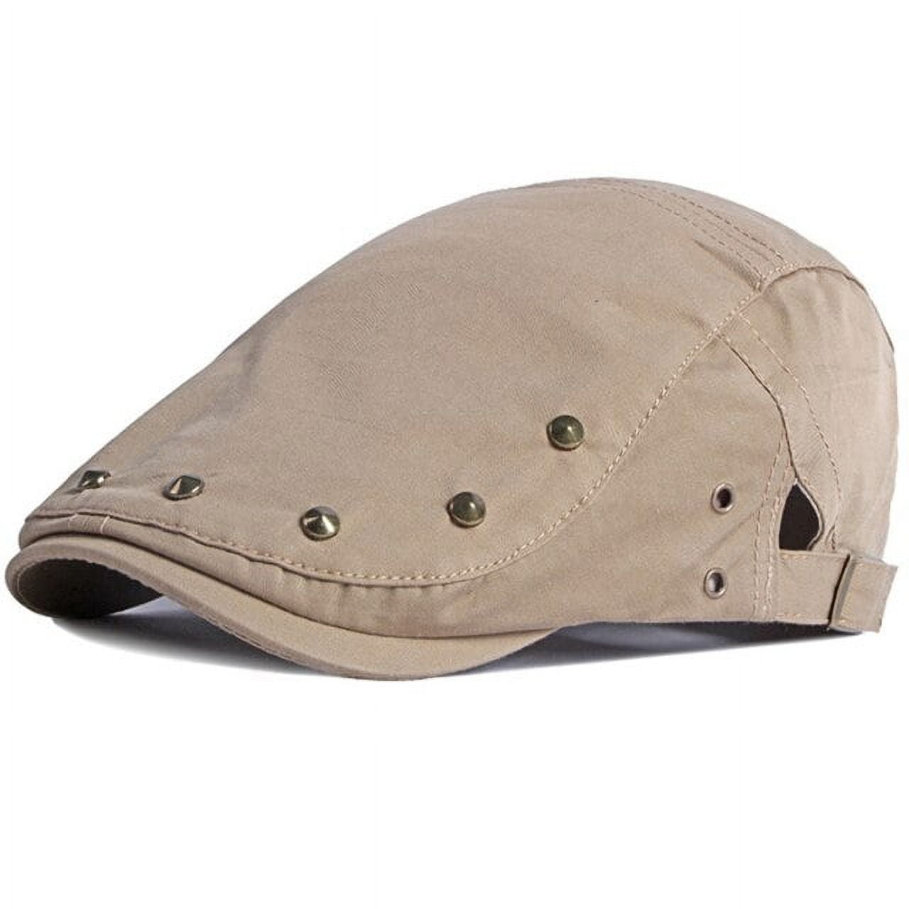 SikaFu Berets Spring Summer Caps for Men Women Rivet Adjustable Ivy ...