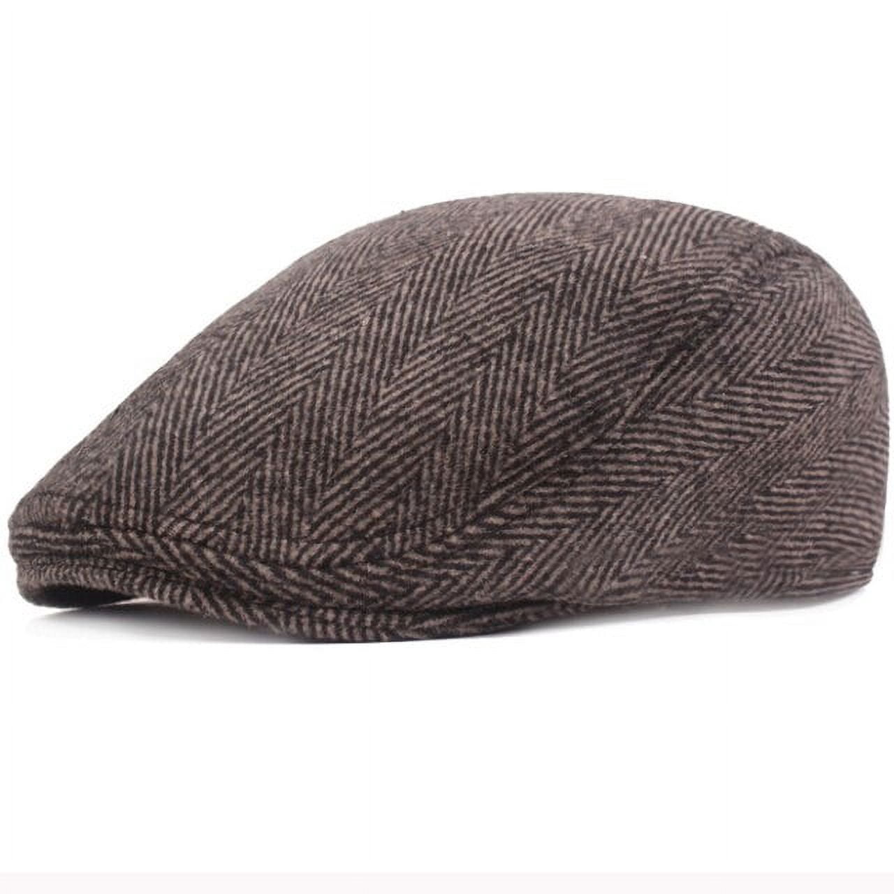 SikaFu Berets Vintage Striped Wool Hat Autumn Winter Hats Men Retro Ivy ...