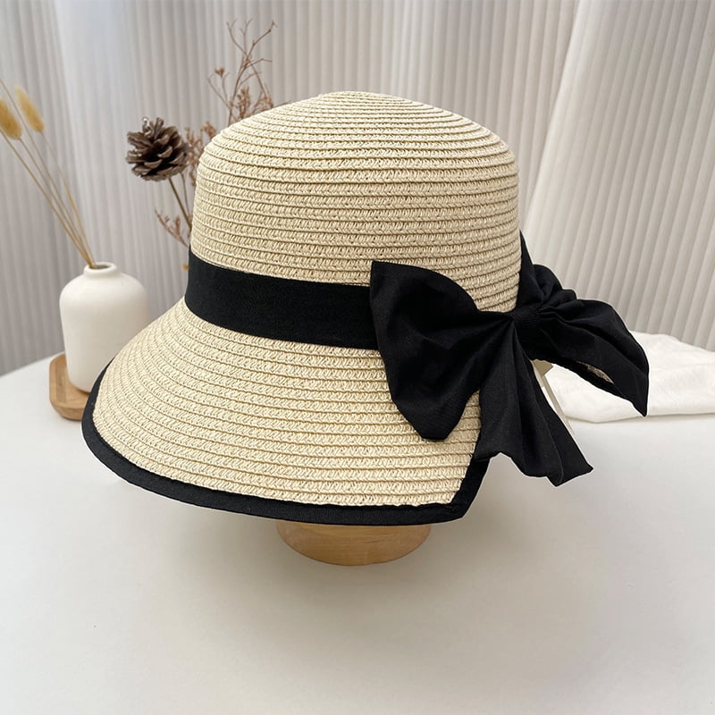 SikaFu Bow Grass Hat Model Anti -Surrounding Straw Fisherman Hat Summer ...