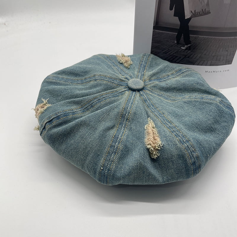 SikaFu Cowboy Hole Beret For Women In Spring And Summer, New Versatile ...