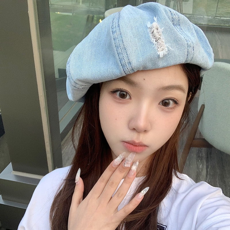 SikaFu Cowboy Hole Beret For Women In Spring And Summer, New Versatile ...
