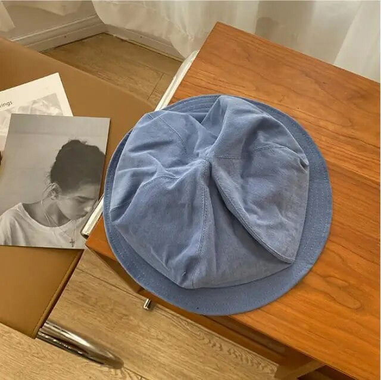 SikaFu Fisherman Hat Female Spring And Summer Sun Protection UV Black Bucket Hat Wild Face-lift ...