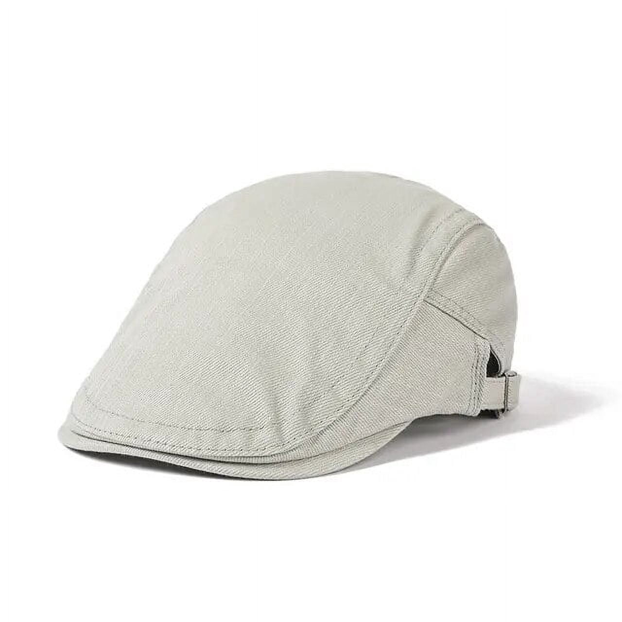 SikaFu Four Seasons Cotton Solid Newsboy Caps Flat Peaked Cap Men and ...