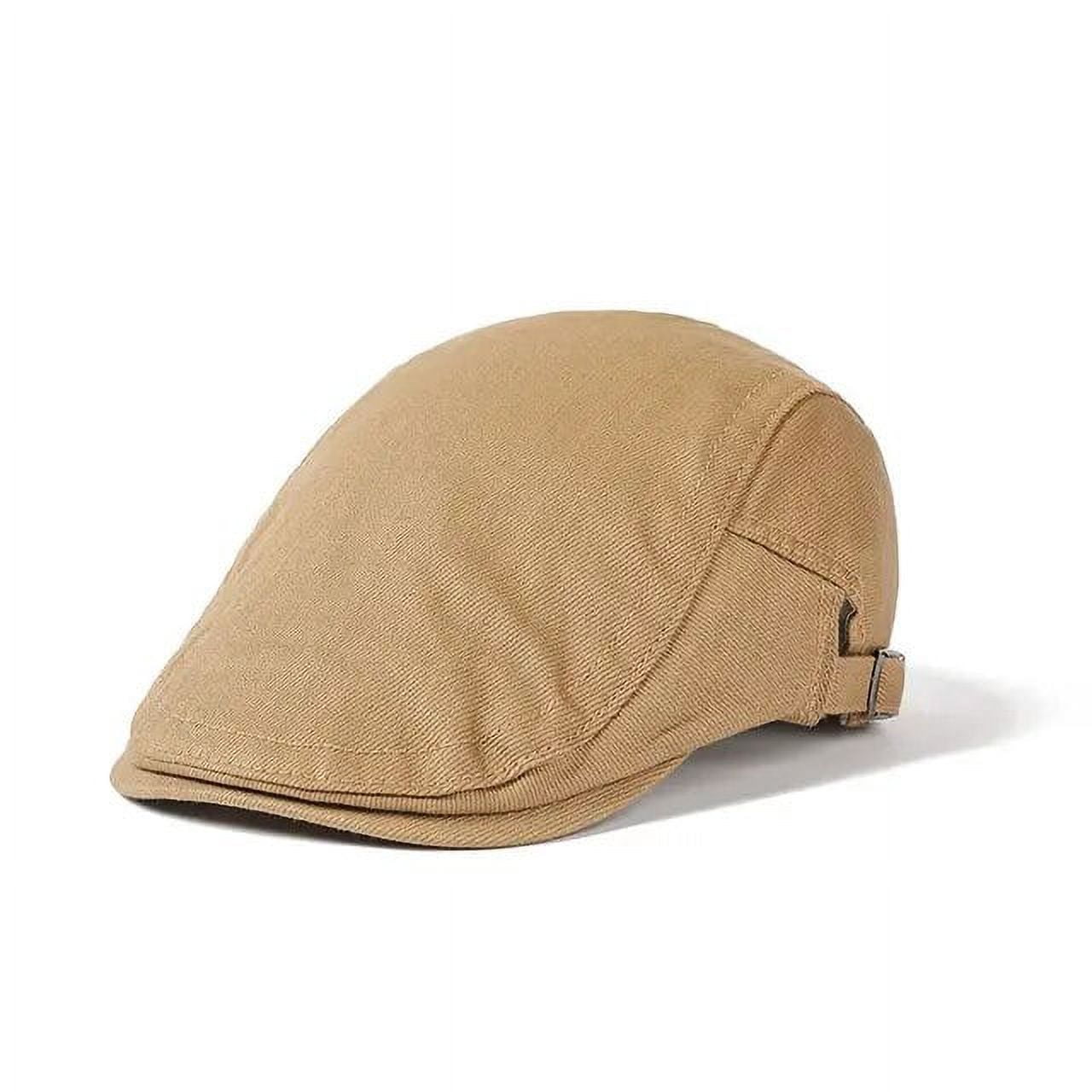 SikaFu Four Seasons Cotton Solid Newsboy Caps Flat Peaked Cap Men and ...