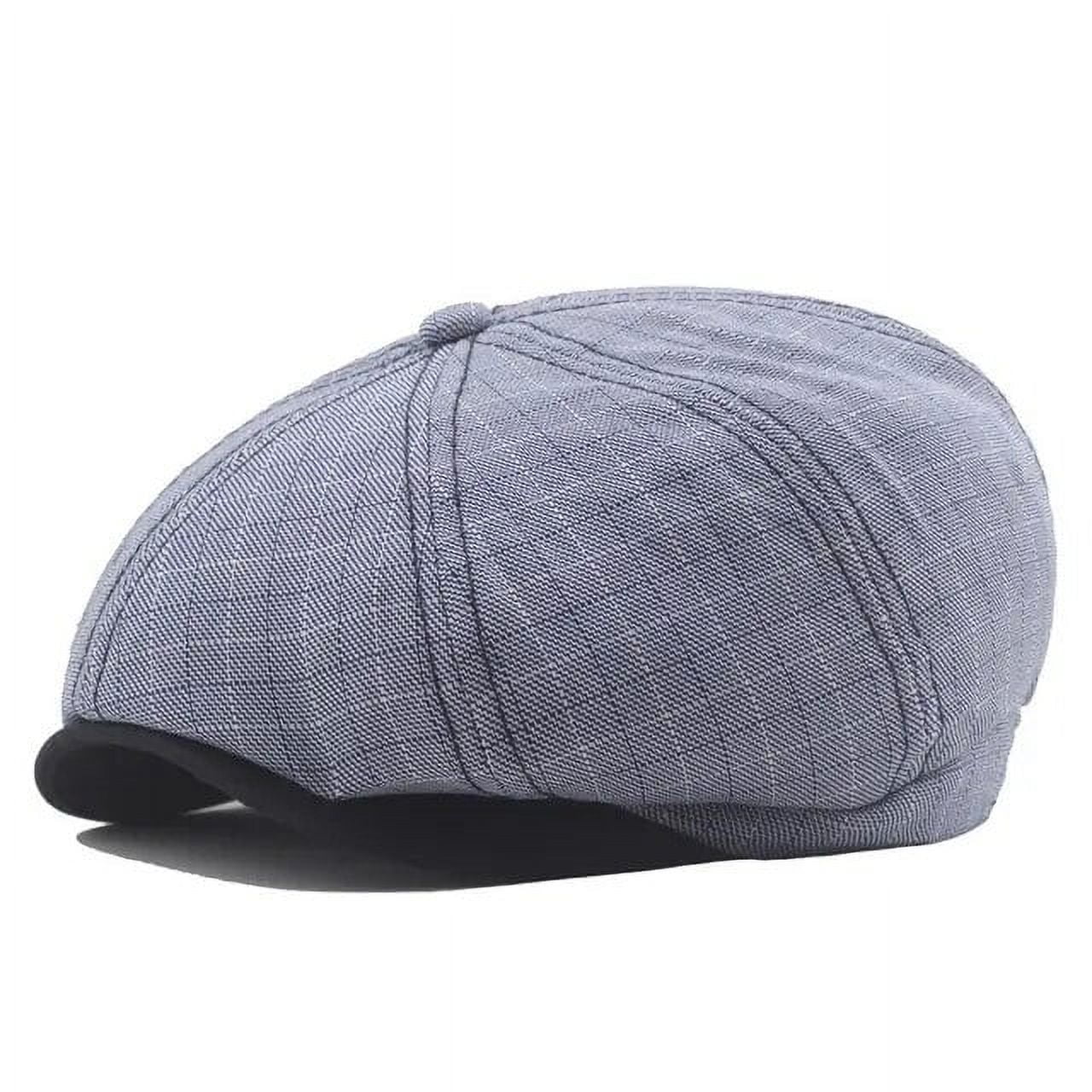 SikaFu Four Seasons Cotton Solid Newsboy Caps Flat Peaked Cap Men and ...