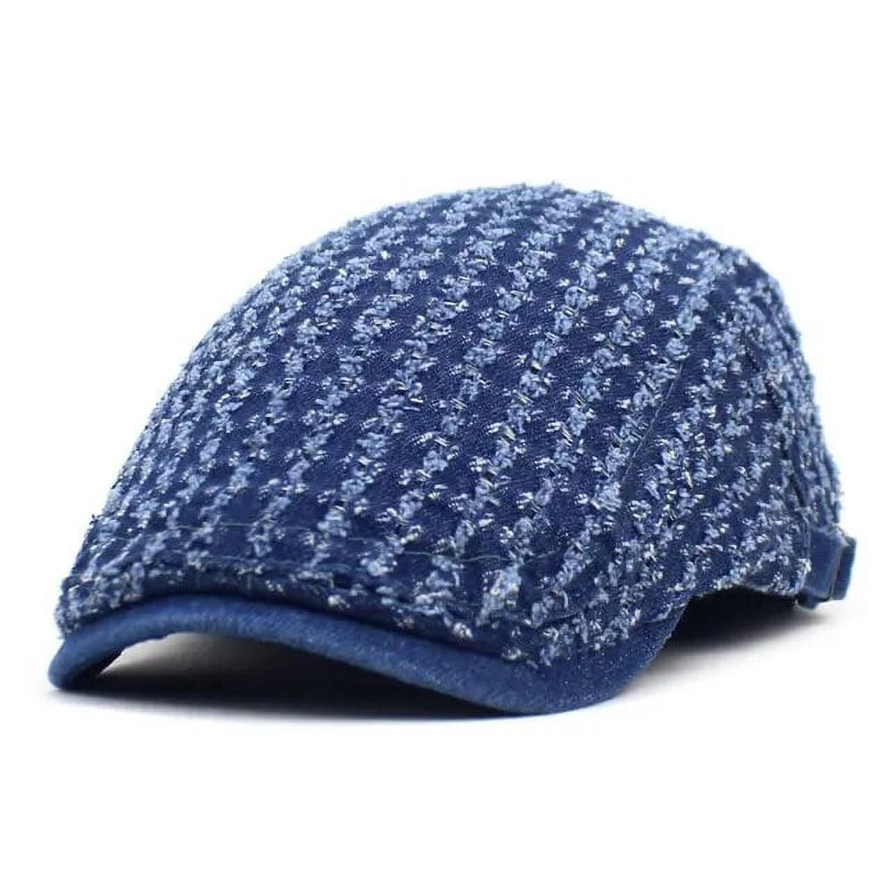 SikaFu Four Seasons Denim Breathable Newsboy Caps Flat Peaked Cap Men ...