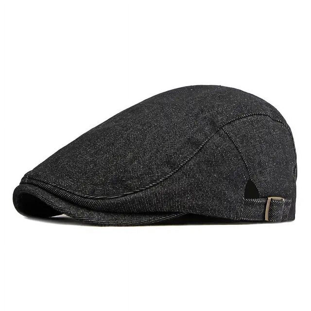 SikaFu Four Seasons Denim Solid Newsboy Caps Flat Peaked Cap Men and ...