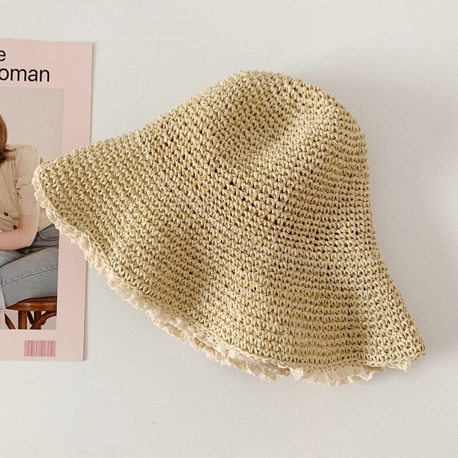 SikaFu Grass Hat Women's Fresh Lace Lace Lace Colorful Versatile Fisherman Hat Korean Edition ...