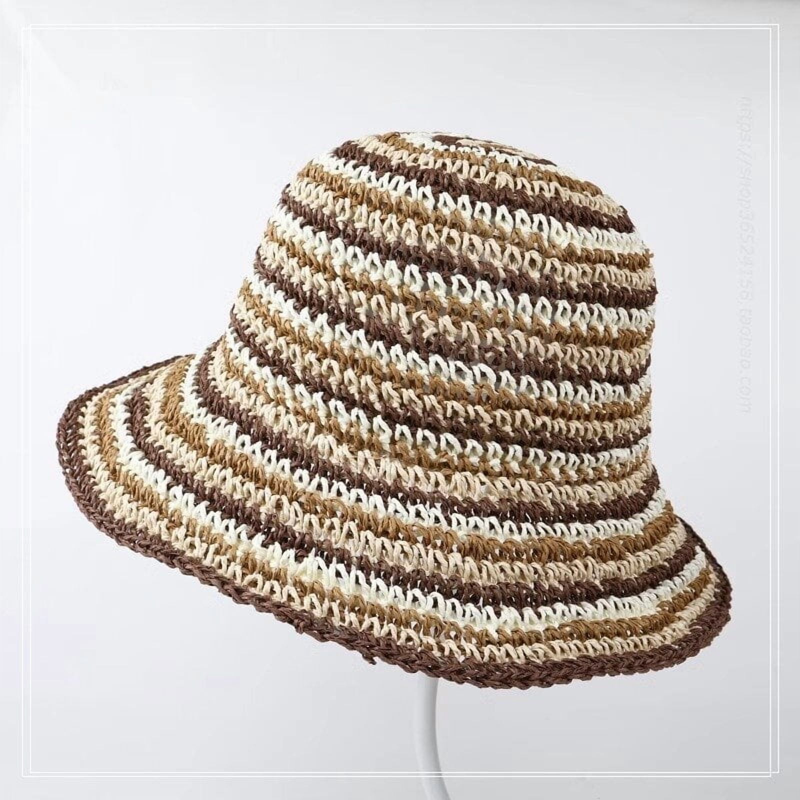 SikaFu Grass Woven Fisherman Hat For Women In Summer Breathable And ...