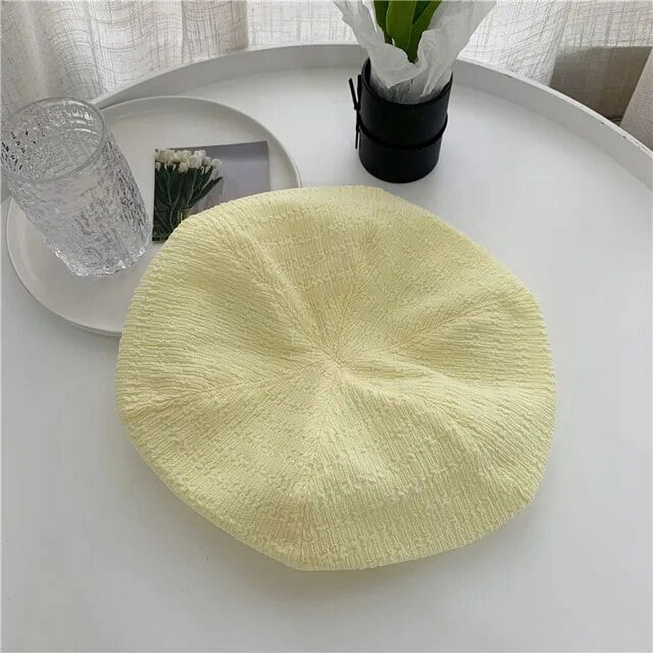 SikaFu Hats for Women Summer Thin Breathable Beret Simple Texture Beret ...