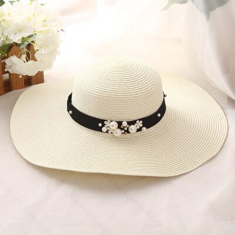 SikaFu High Quality Summer Sun Hats for Women Solid Large Brimmed Sun ...