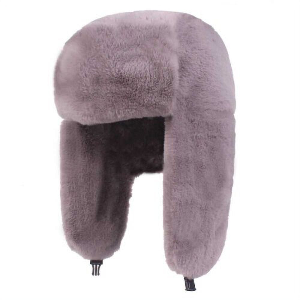 SikaFu High Quality Winter Bomber Hat Men Women Thick Warm Russian Fur ...