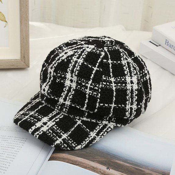 SikaFu Lauret Berry Hat British Black And White Striped Eight -Aor Hat ...
