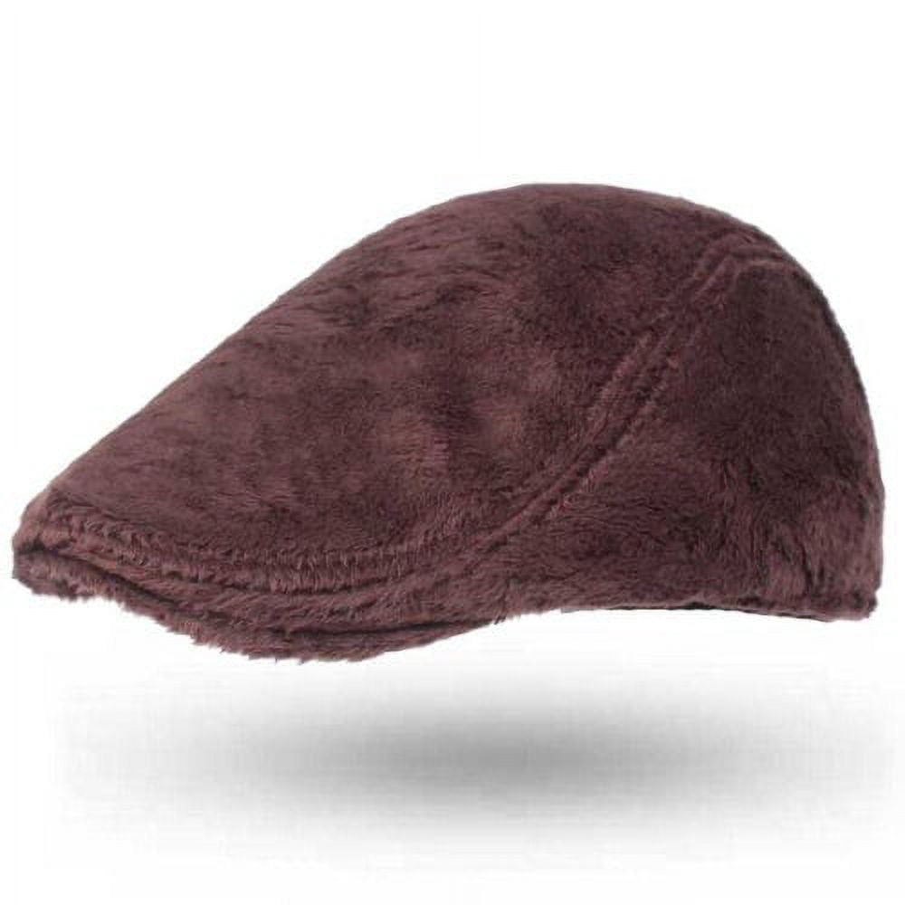 SikaFu Men Caps for Winter Thick Warm Fleece Men Beret Solid Plain ...