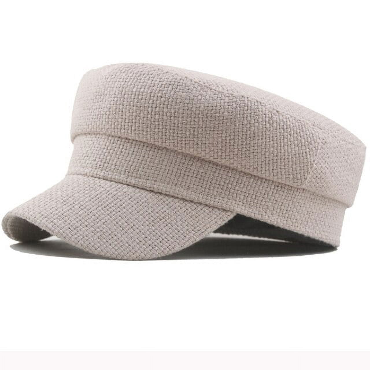 SikaFu Men Women Beret Linen Cadet Army Military Cap Artist Painter Hat ...
