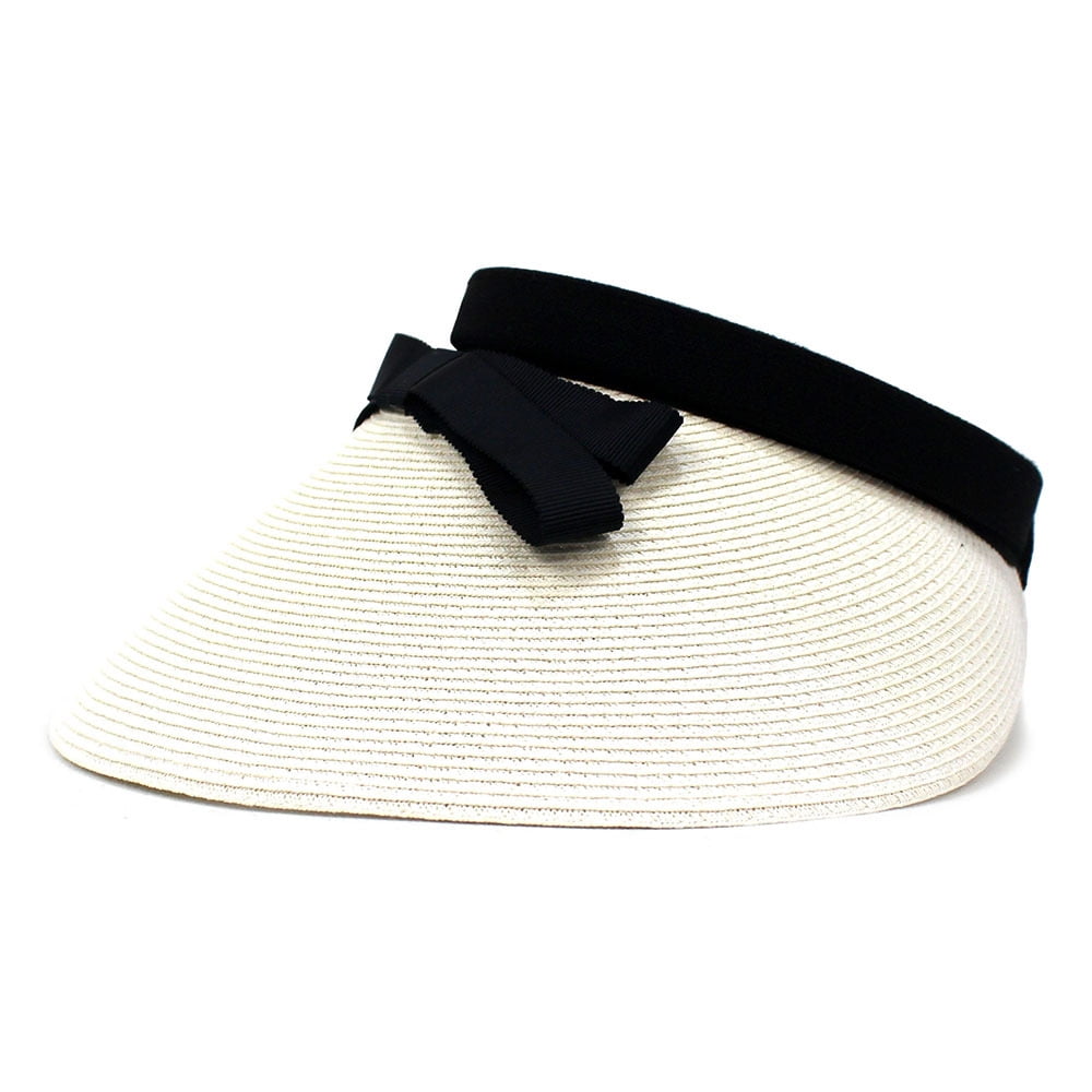 SikaFu Ms. Summer Sun Hat Empty Blip -Made Straw Hat Bow Wide -Eaves ...