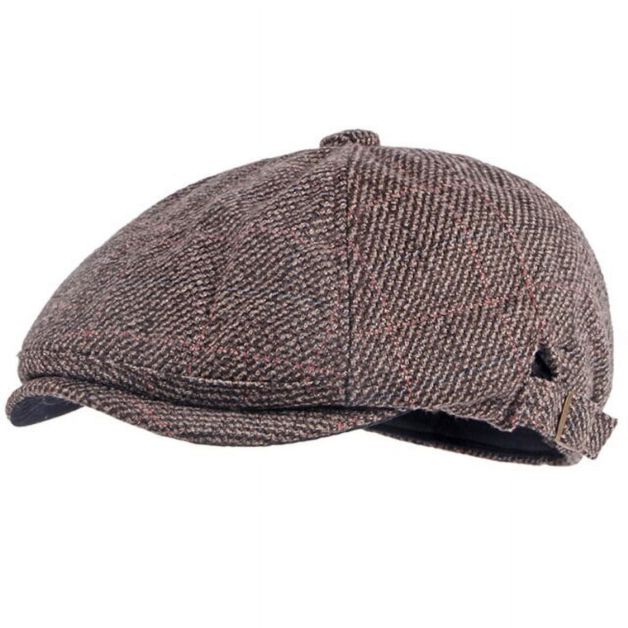 SikaFu NEW Beret Cap Men Women Vintage Octagonal Newsboy Cap Plaid ...