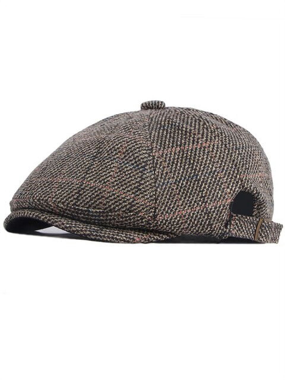 SikaFu NEW Beret Cap Men Women Vintage Octagonal Newsboy Cap Plaid ...