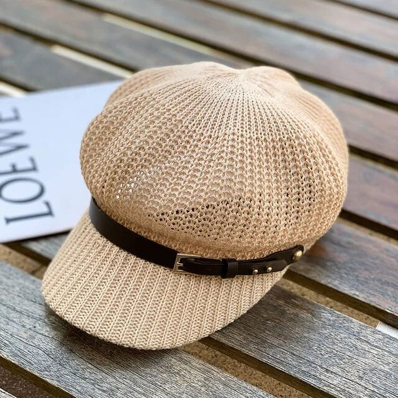 SikaFu New Mesh Breathable Beach straw hat Octagonal Cap Straw Women ...