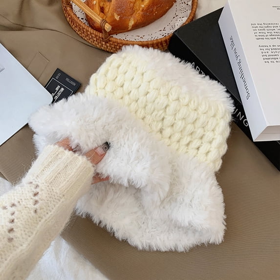 SikaFu Plush Fisherman Hat For Women In Autumn And Winter, Japanese ...