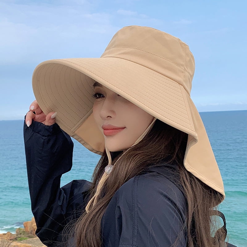 SikaFu Protective Neck Of Sun Hat Female Sunscreen Covers Face -Proof ...
