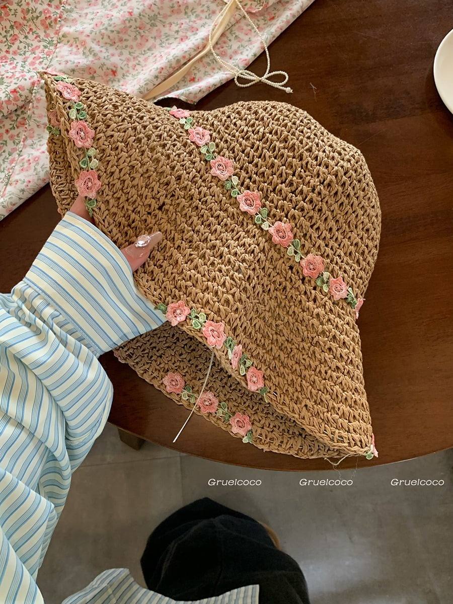 SikaFu Rural Wind Summer Weaving Straw Hat Female Fresh And Fresh ...