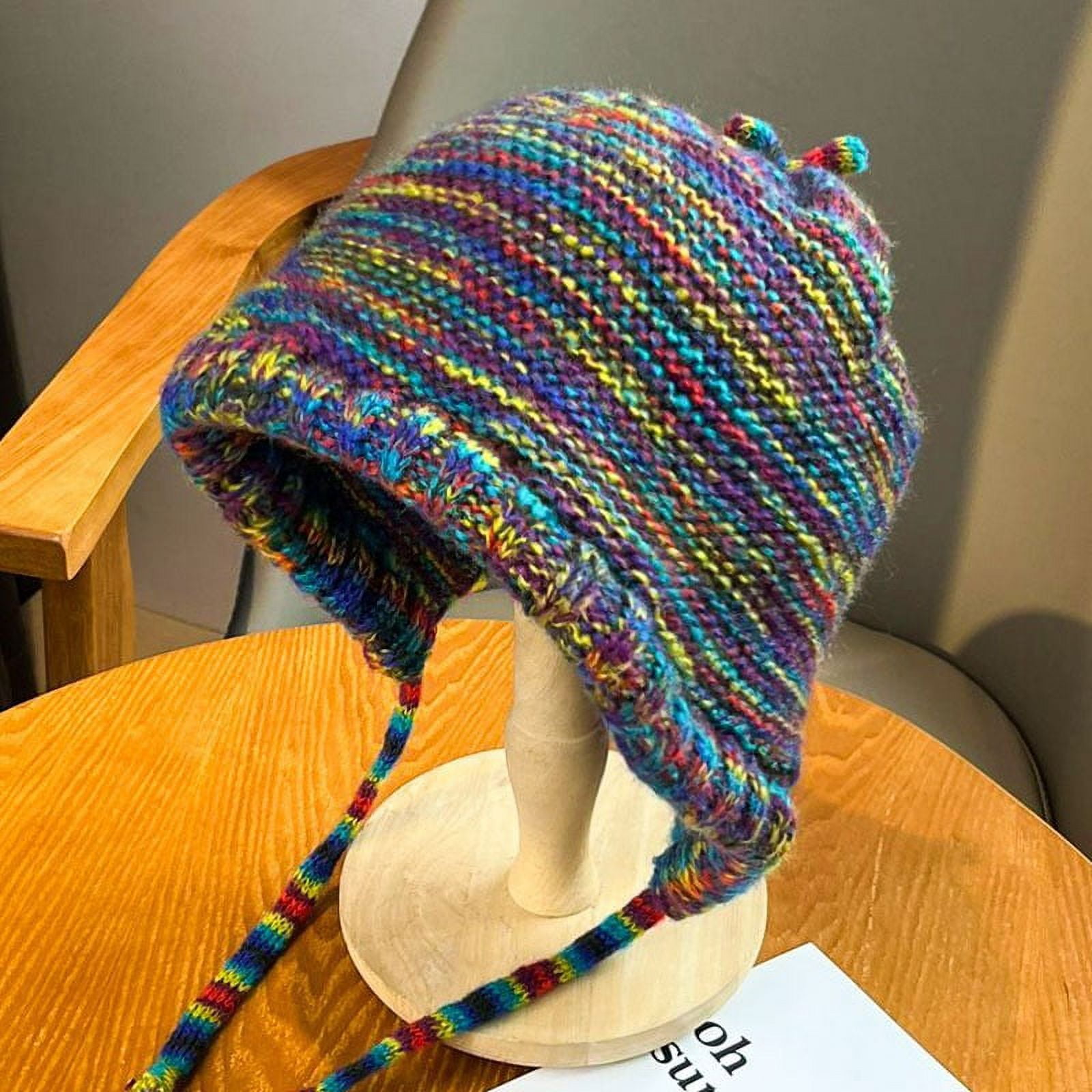 SikaFu Selected Autumn And Winter Retro Rainbow Color Stripes To ...
