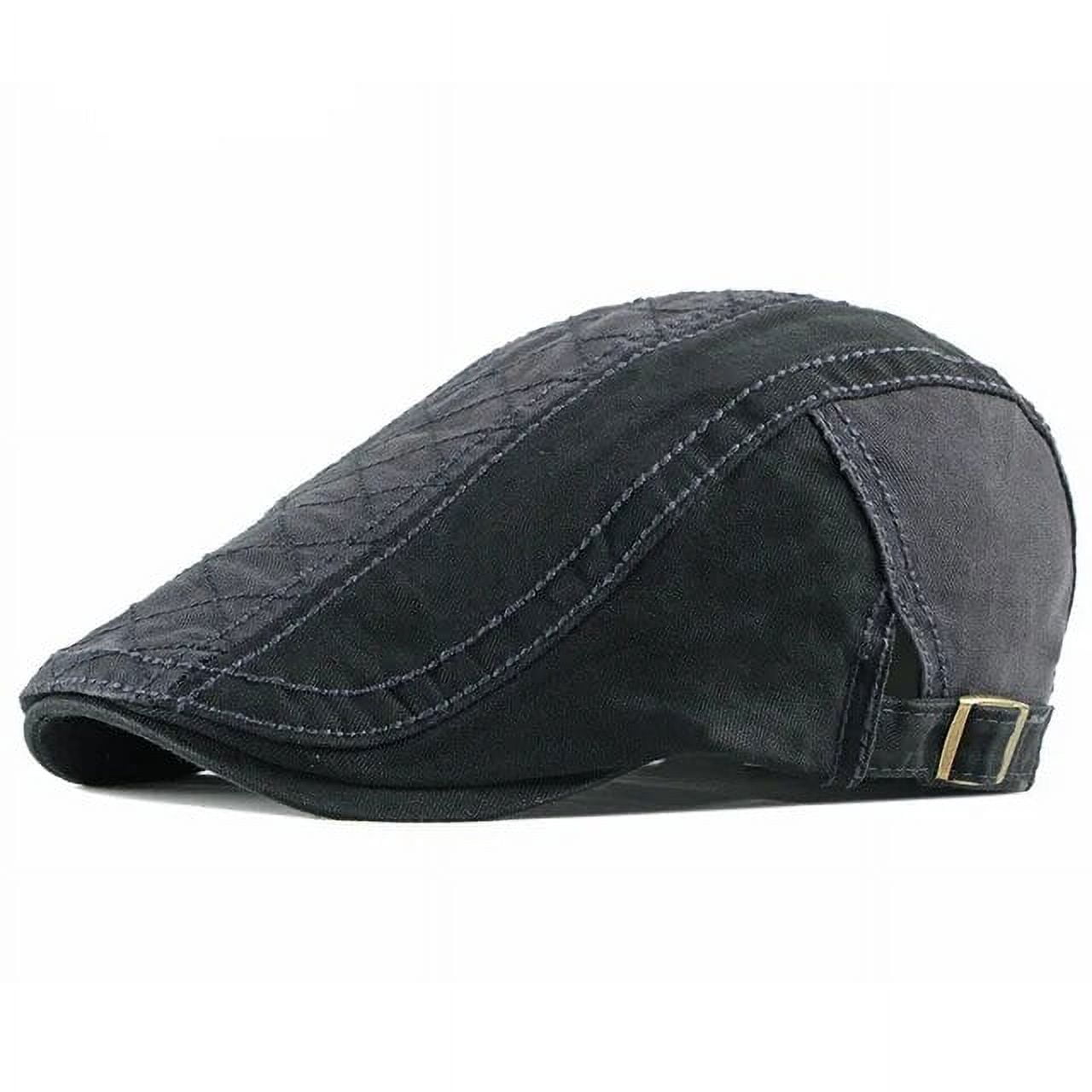 SikaFu Spring Summer Patchwork Newsboy Caps Men Cotton Flat Peaked Cap ...