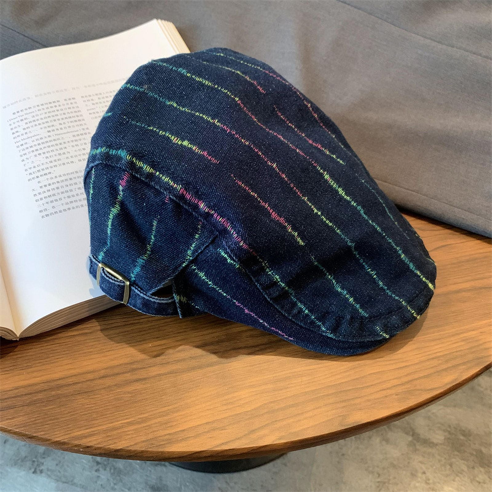 SikaFu Striped Denim Beret. Female Spring And Summer Japanese Retro ...