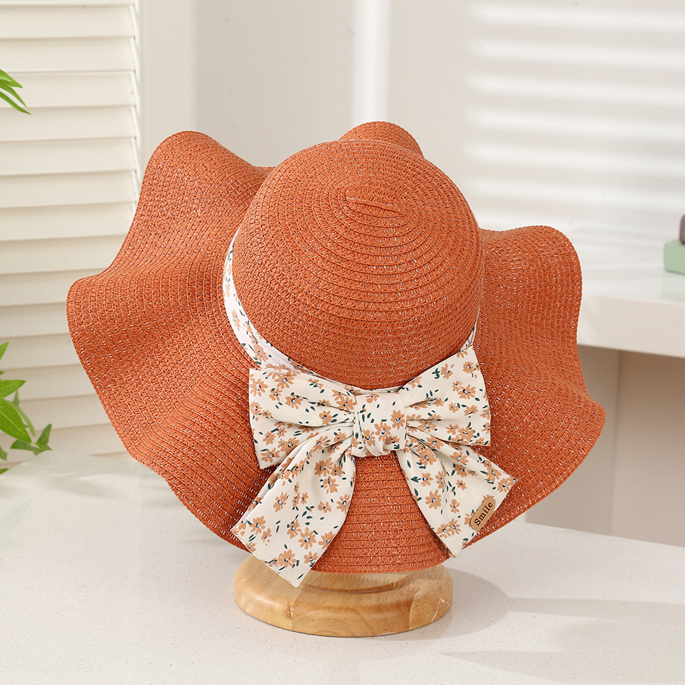 SikaFu Summer Bow, Sun Hat Female Seaside Beach Holiday Hat Outdoor ...