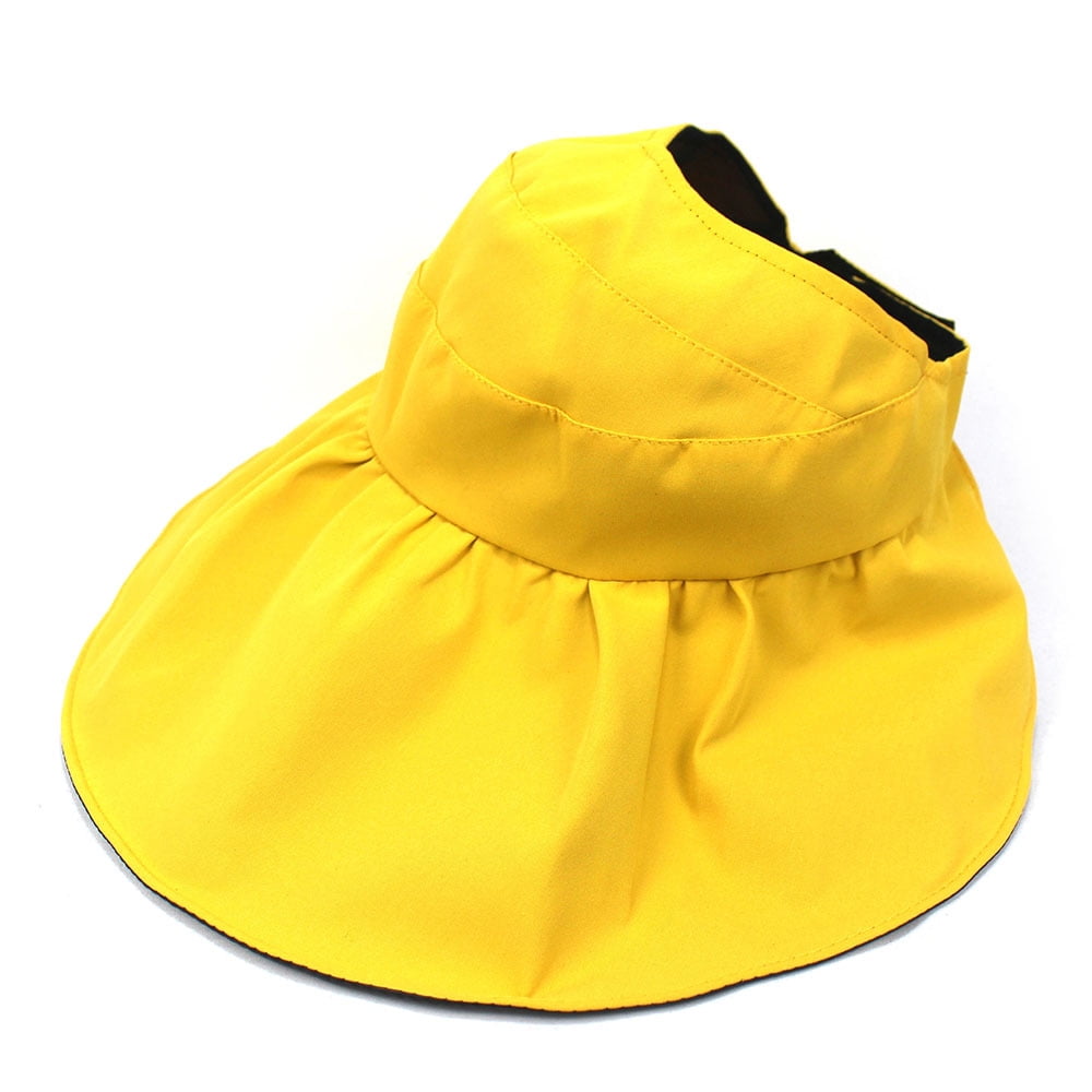 SikaFu Summer New Ladies Solid Color Sun Hat Can Be Curled And Folded ...
