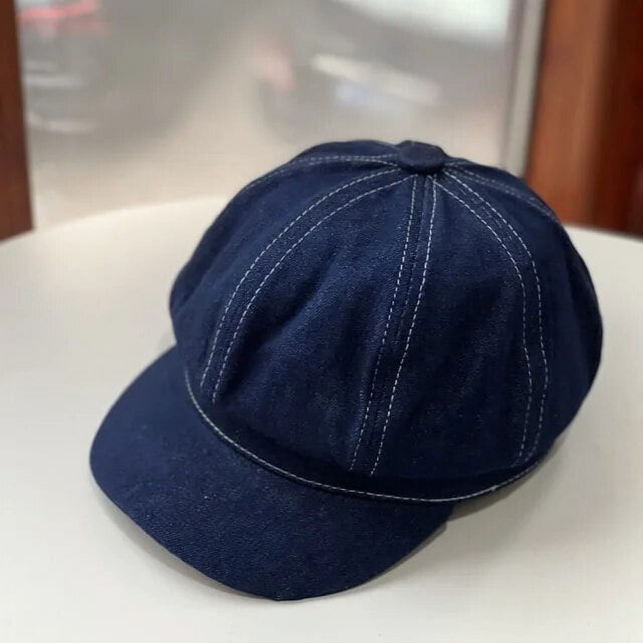 SikaFu Vintage Women Denim Beret Octagonal Hats Classic Washed Cotton ...