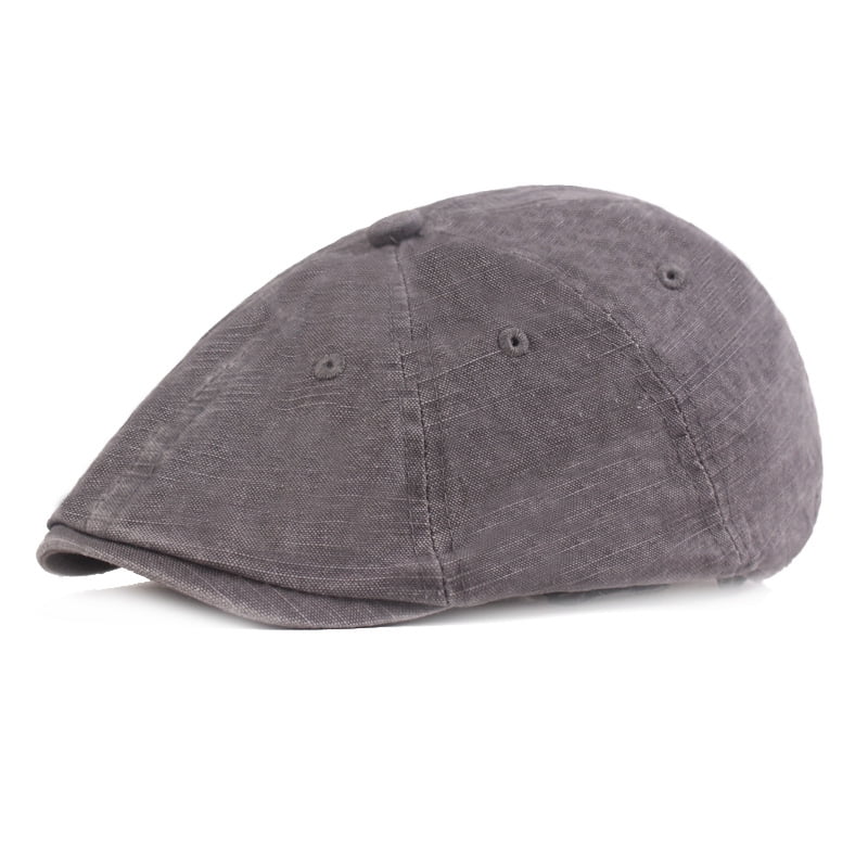 SikaFu Washing Old Beret Men's Retro Versatile Front Hat Eight Solid ...