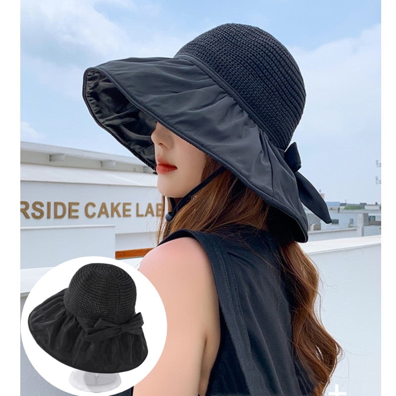 SikaFu Wild Summer Version Of The Ladies Vinyl Sun Hat, Big Brim, Cover ...