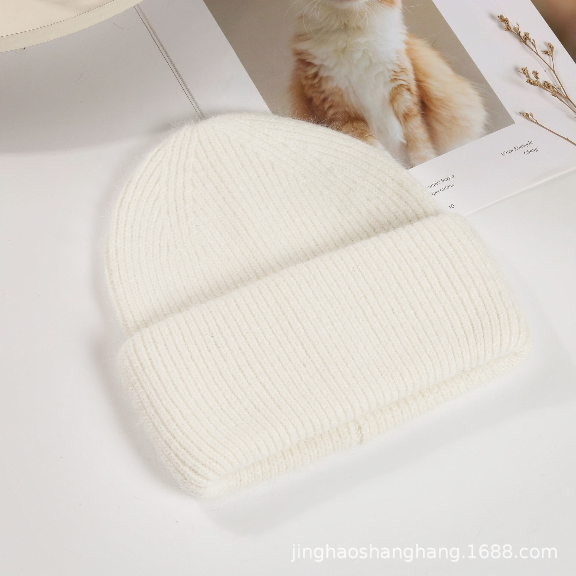 SikaFu Winter Fashion Hat Rabbit Mortar Covered Hat Female Angola ...