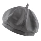 SikaFu Women Berets Vintage PU Leather Beret Hat Female Soft Leather ...