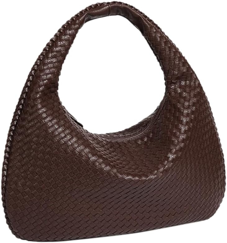 SikaFu Women Woven Vegan Leather Handbag Retro Top-handle Shoulder Bag ...