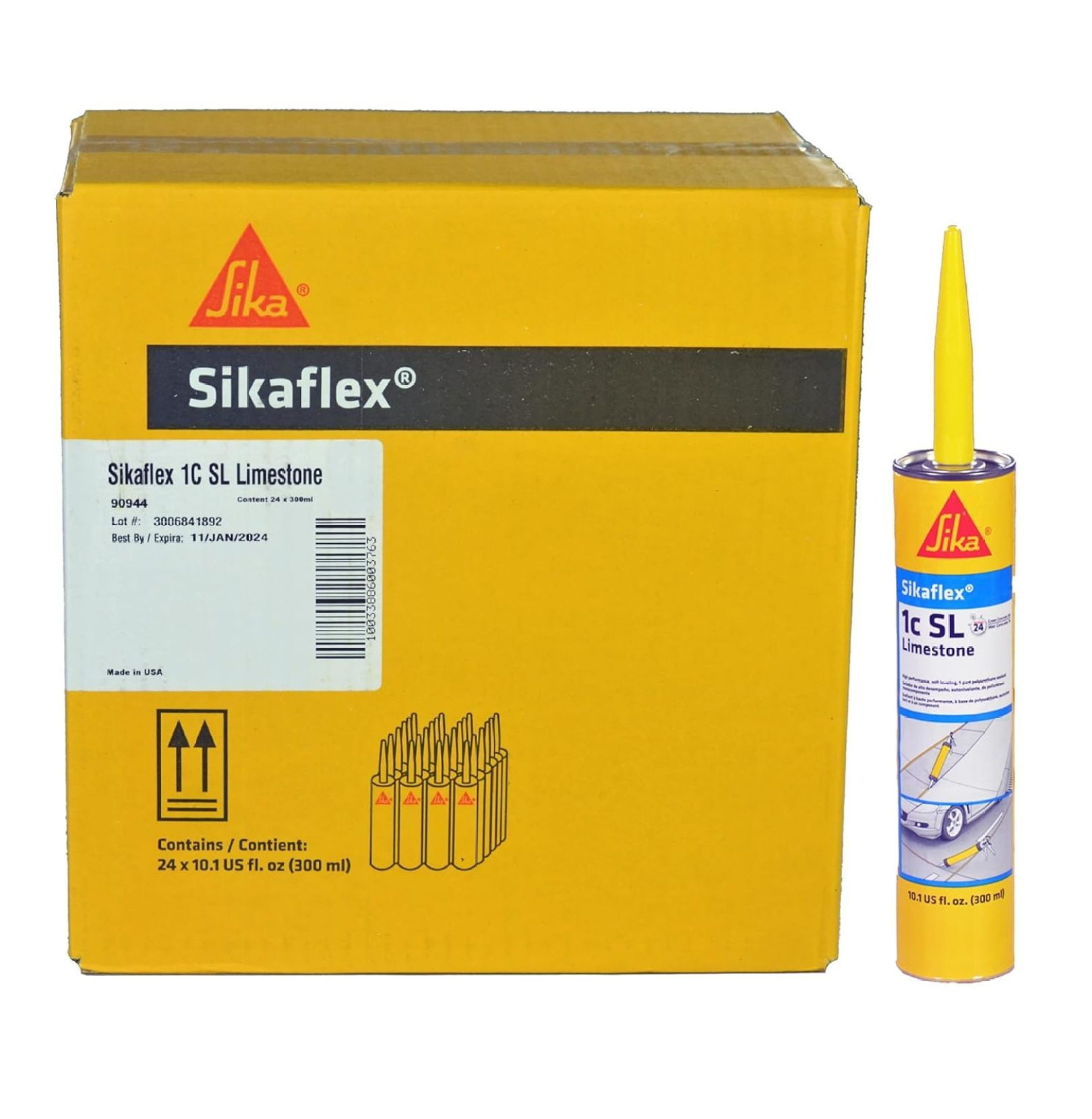 - Sikaflex 1C SL 10 oz Limestone, Concrete Expansion Joint Filler, Self Leveling, Polyurethane ...