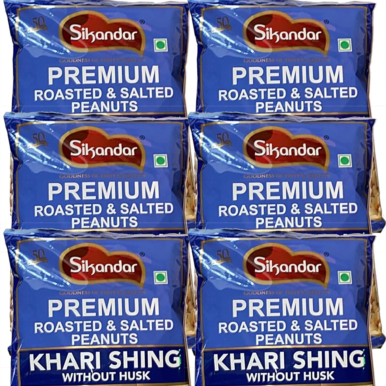 Sikandar Roasted Salted Peanuts (Khari Sing) Without Husk - 6 Pack ...
