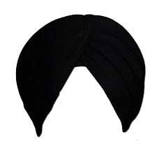 Sikh Cotton Turban For Men | Black Color | 6 Mts Punjabi Pagri ...