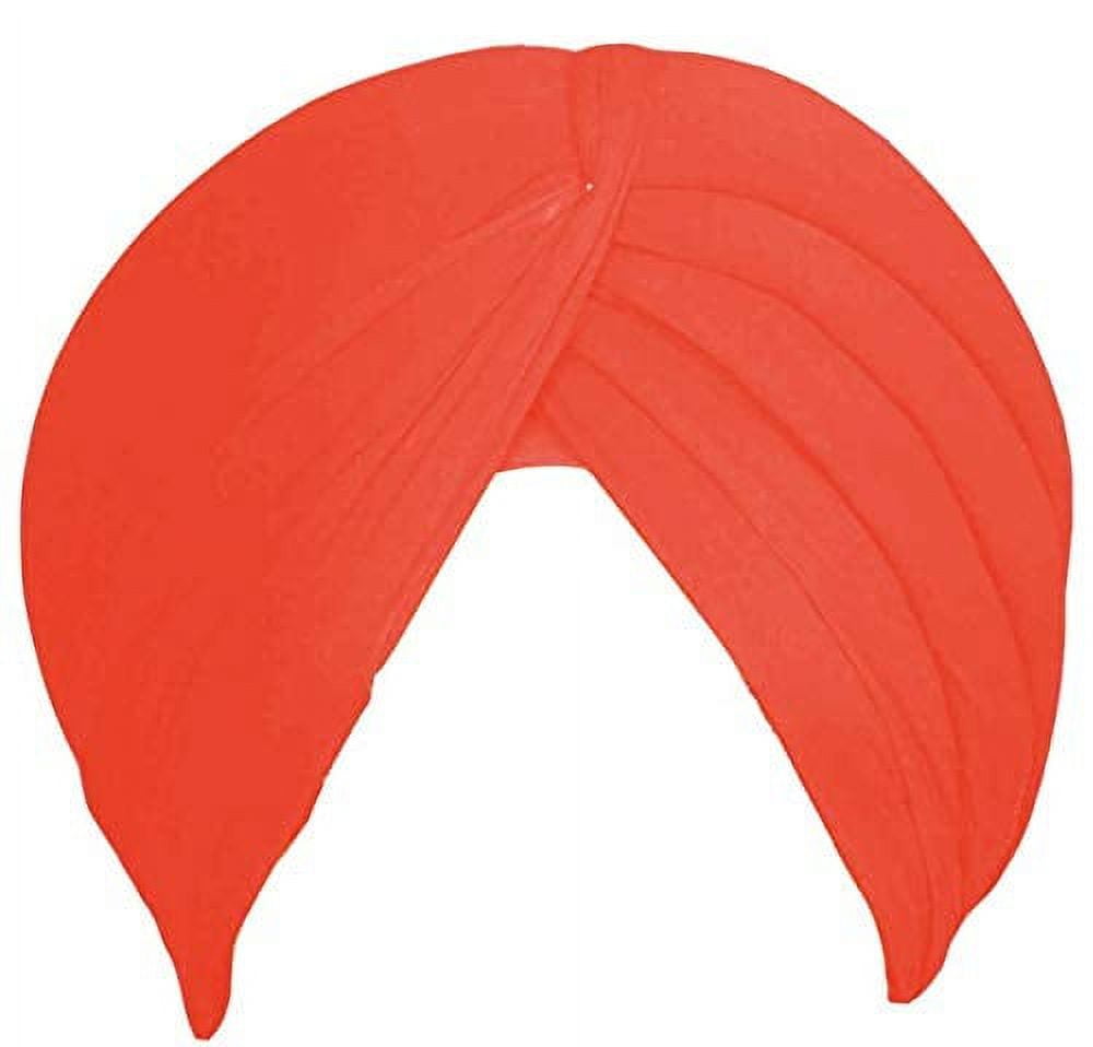 Sikh Cotton Turban For Men |Dark Orange Color | 5Mts Punjabi Pagri ...
