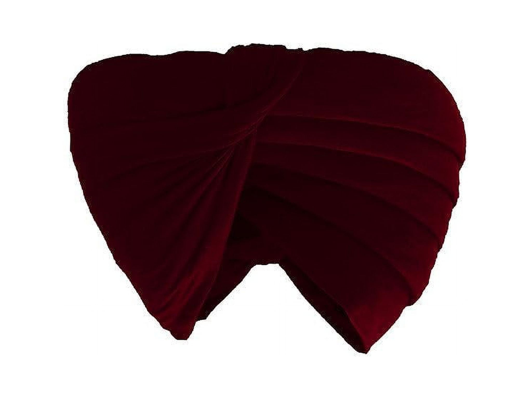 Sikh Cotton Turban For Men | Maroon Color | 6 Mts Punjabi Pagri ...